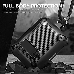 for AirPods Pro 2nd/1st Generation Case Cover with Cleaner kit &3 Pairs Replacement Ear Tips with Noise Reduction Hole(S/M/L),with Secure Lock Protective for Apple AirPods Pro 2022/2019 Charging Case