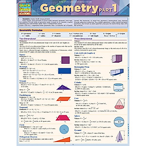 Geometry Part 1 QuickStudy Laminated Reference Guide (Quick Study Academic)