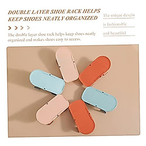 Zerodeko 3pcs Shoe Rack Sneaker Holder Adjustable Shoe Rack Adjustable Shelf Brackets Shoe Stacker Storage Shoe Rack for Closet Shoe Holder Slot Shoe Slots Shelf Space Saving Shoe Rack Pp