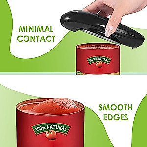 Hands Free Battery Operated Electric Can Opener No Sharp Edge, Can Opener Electric for Seniors, Arthritis, Electric Can Openers for Kitchen Food-Safe Magnetic Catches Cover