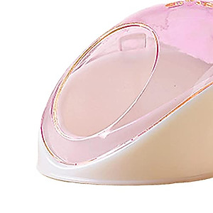 Gralara Transparent Hamster Sand Bath Container Cages High Capacity Litter Room Small Animal Bath Box for Gerbil, Squirrel, Chinchilla, Hedgehog, Pink