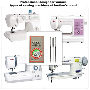 50 PCS Sewing Machine Needles for Brother, Sewing Needles Embroidery Machine Needles for Brother Sewing Machine (100/16-50 Pack)