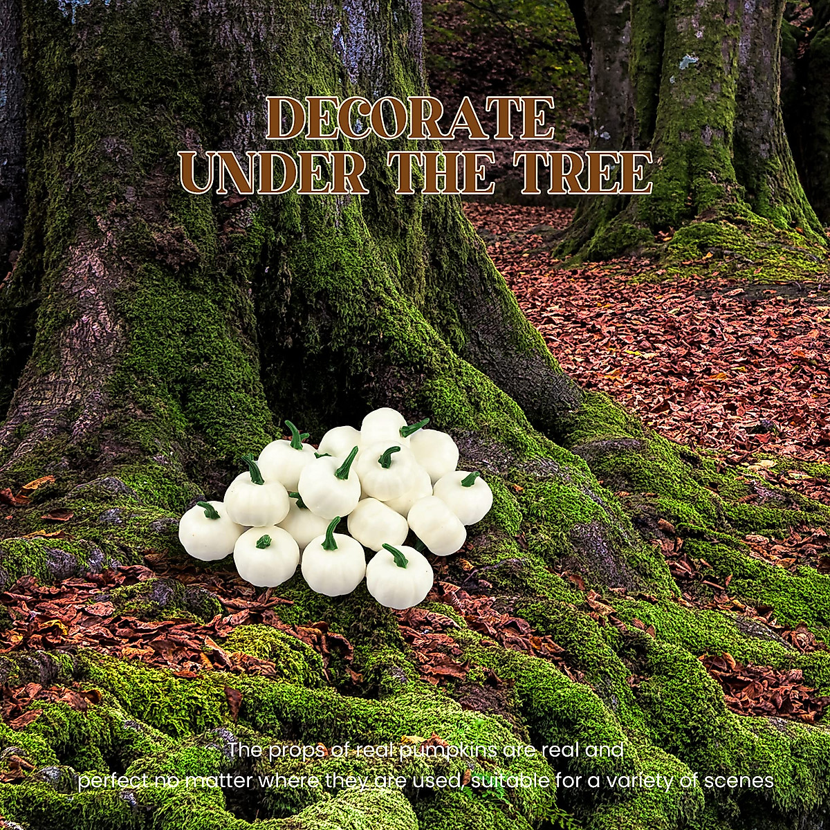 VIDELLY 16 Pieces Artificial Pumpkins for Decoration Artificial Realistic Fall Harvest Mini Pumpkins Home Garden Faux Pumpkins Artificial Vegetables Fall Harvest Décor Halloween Thanksgiving Home Deco