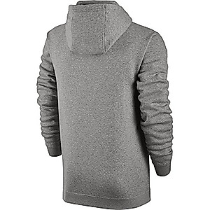 Nike Men's Sportswear Club Pullover Hoodie, Light Grey Heather/White, Medium
