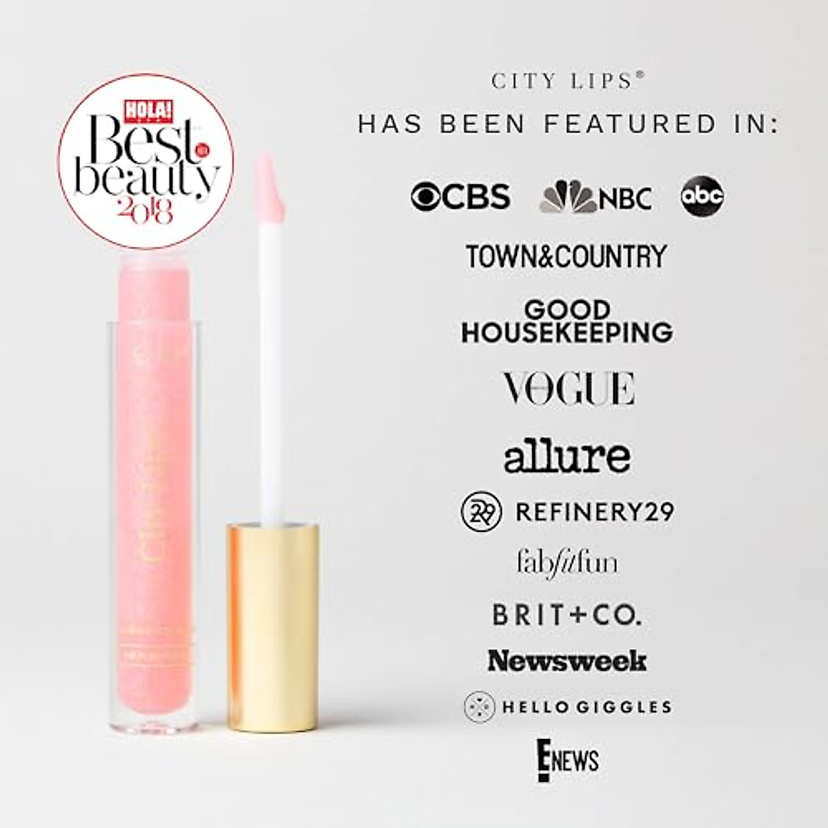 City Beauty City Lips Plumping Lip Gloss Watermelon - High-Shine Gloss for Fuller, Younger-Looking Lips | Hydrating & Smoothing Lip Treatment Hyaluronic Acid