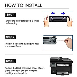 36A Black Toner Cartridge CB436A - Eaxiu 2Pack Compatible Replacement for HP 36A | CB436A M1522n MFP M1523nf MFP M1120 MFP P1505 P1505n Printer Ink, 36A CB436A Toner