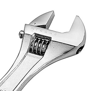 Kendo 4pcs Heavy Duty Adjustable Wrench Set - 6", 8", 10" & 12" Wrench - Drop Forged Heat Treated Chrome Vanadium Steel - Roll-up Storage Pouch Included