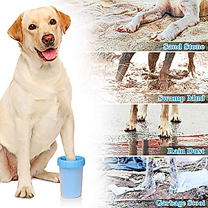 Dog Paw Cleaner, Dog Paw Washer Cup, 2 In 1 Portable Silicone Pet Cleaning Brush Feet Cleaner For Dogs Grooming With Muddy Paw,Dog Foot Cleaner For Large Dog, Dog Owner Gifts, Pet Gifts For Dogs Owners