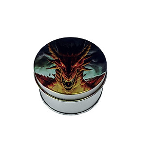 Druid Forge 35mm d20 Dragon Egg dice - Dragons Breath Black - Black with Green Numbers