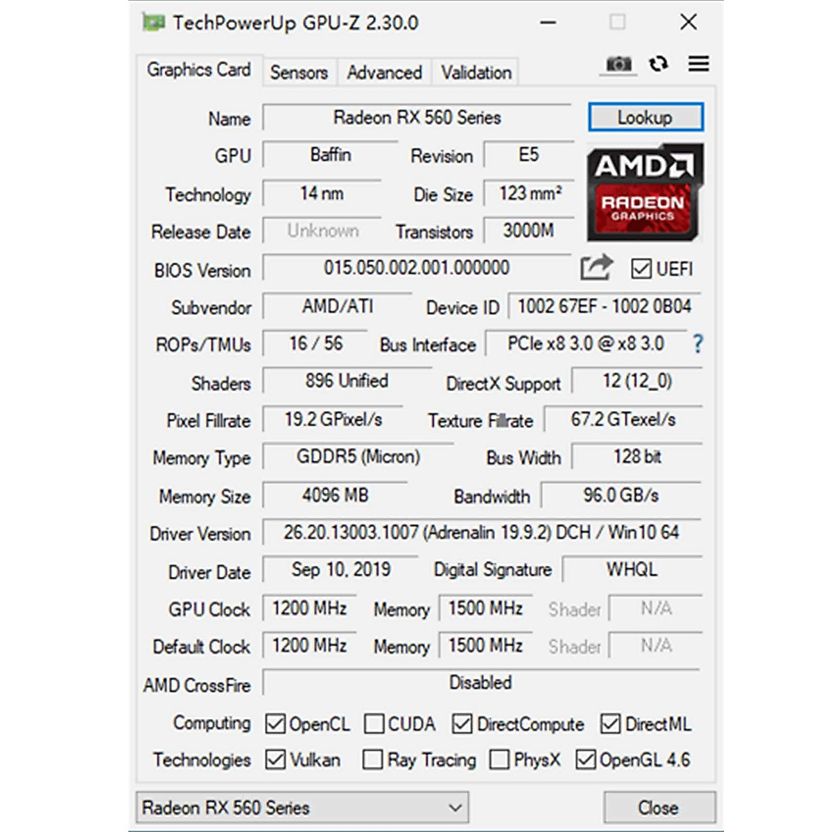 SAPLOS Radeon RX 560 4GB GDDR5 128-bit, HDMI DisplayPort DVI-D, Graphics Card for PC, Dual Air Cooling, Computer GPU Video Card Gaming, DirectX 12