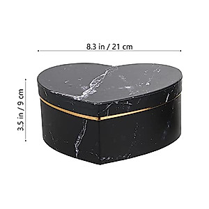 Storage Cases 3pcs Heart Shaped Boxes Gift Arrangement Boxes Flower Box for Luxury Flower Festival Holiday New Year Favors Black Candy Packing Boxes