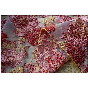 XMTXZYM 2 Meter Yarn Dyed Embossed Jacquard Fabric Women's Dress DIY Sewing Fabric