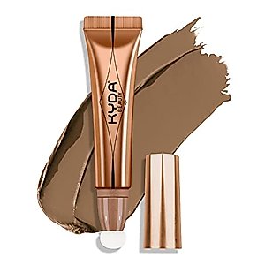 KYDA Contour Beauty Wand, Liquid Face Concealer Contouring with Cushion Applicator, High Coverage Natural Matte Finish, Lightweight Blendable Super Silky Cream Contour Stick, by Ownest Beauty-Medium