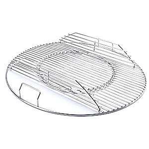 GasSaf Grill Grates Replacement for Weber 8835, 22.5 inch Charcoal Grills, Kettle, Performer, Master-Touch and Others, 21.5 Inches Gourmet BBQ System Hinged Stainless Steel Cooking Grate Grids