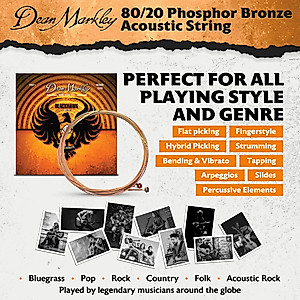Blackhawk 80/20 Guitar Strings Acoustic Bronze, 13-56 Medium Guitar Strings Acoustic 6 String Set, Sparking Tone with Warm Rich Sound, Micro-Thin Coated Acoustic Guitar Strings, Made in the USA