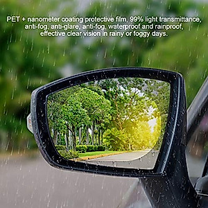 Rearview Mirror Rain Film, 100x145mm Oval Blue Car Rearview Mirror Rain Protective Film Anti-Fog Rainproof Sticker