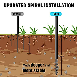 Espird Metal String Light Poles for Outdoor 2 Pack,10 Feet Outside Pole, Backyard Patio Light Poles for Parties Bistro Wedding,