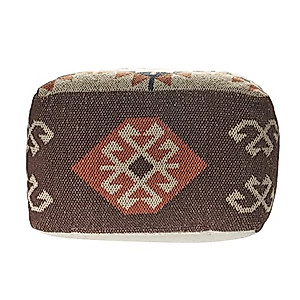 LR Home Multicolored Southwestern Pouf, 18" x 18" x 12"