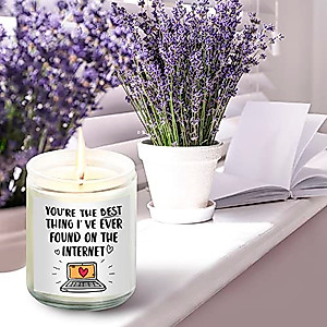 Gifts for Girlfriend,Boyfriend,Lavender Candle,Romantic Gifts,Girlfriend Gift,Anniversary Thanksgiving&Christmas Gift, Met Online Gift,Funny Gift for Her,Women,Bestie,Wife,Husband,Netizens