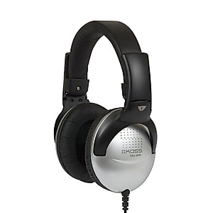 Koss UR29 Collapsible Portable Headphones, Standard Packaging Black, Silver