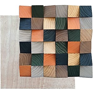 AIKEAIKESI Acoustic Diffuser - 11.8 X 11.8 X 1.2 Inches Sound Proof Wall Panels,Wood Acoustic Panels Reduce Distinct Echo Preserve Room Liveliness,Decorative Sound Panels for Walls