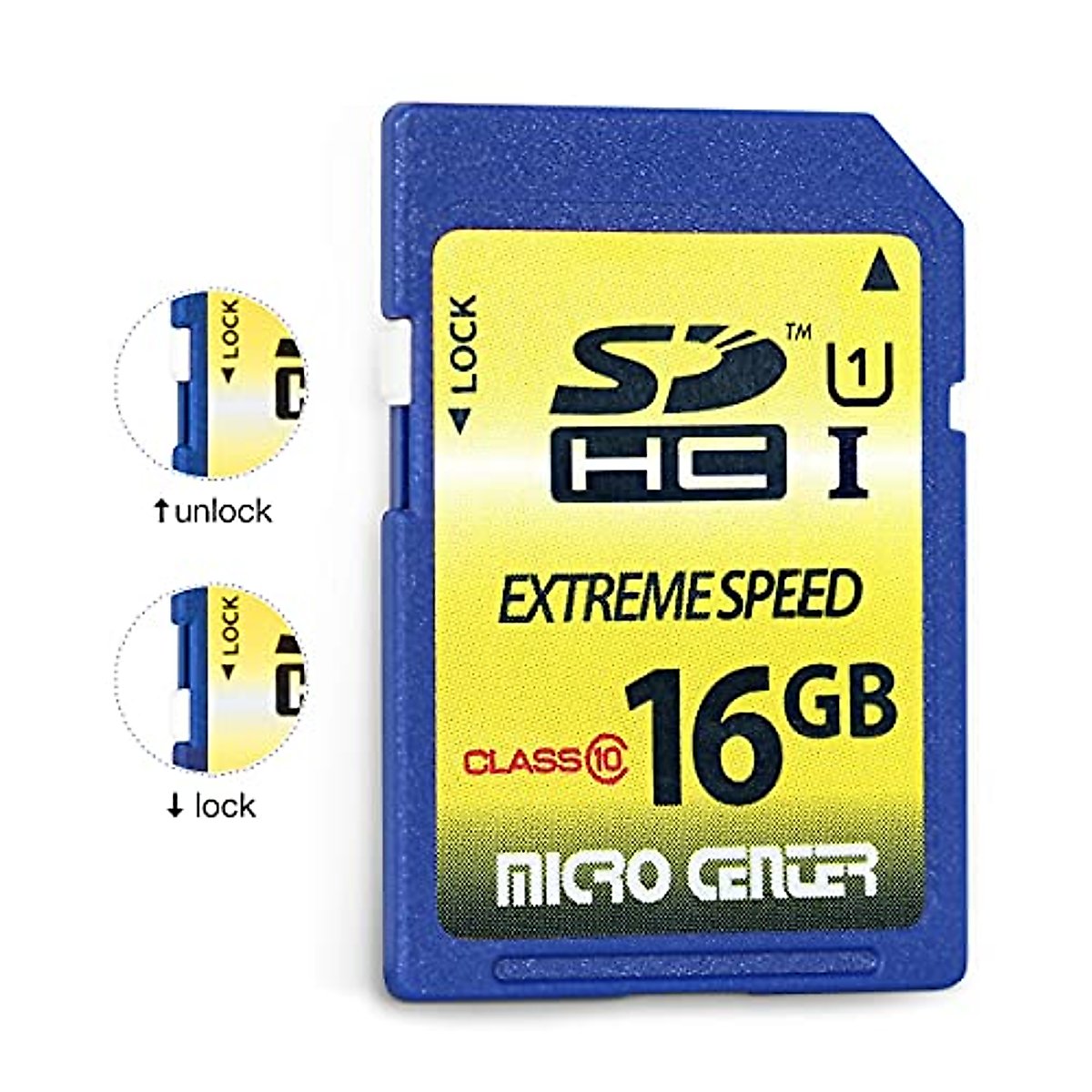 16GB Class 10 SDHC Flash Memory Card Standard Full Size SD Card USH-I U1 Trail Camera Memory Card by Micro Center (2 Pack)