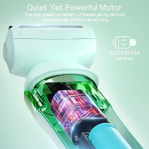 Bikini Trimmer for Women, 3 in 1 Electric Razors Shaver for Women Body Hair, Pubic Hair Trimmer Women, Rechargeable Body Groomer for Legs Face Underarm Wet/Dry Use, IP7X Waterproof