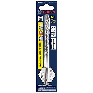 Bosch 7/32 In. X 6 In. Hex Shank Hammer Drill Masonry Bit LBHX020, 1 Count (Pack of 1)