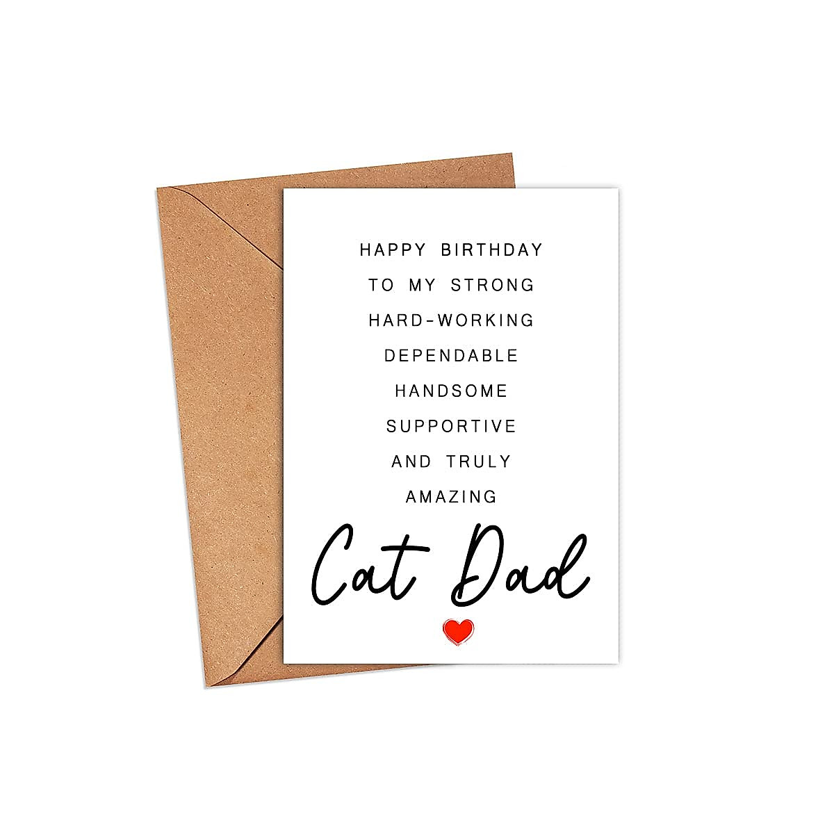 Cat Dad Birthday Card - Poem Birthday Card To Amazing Cat Dad - Birthday Card For Cat Dad - Poem Card - Gift For Him - Father's Day Gift - Cat Dad Card