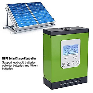SUNNYSKY Solar MPPT Solar Charge Controller 12V/24V/48V 60A Solar Charge Controller for Lithium Battery and Lead-Acid Batteries with Intelligent LCD Display