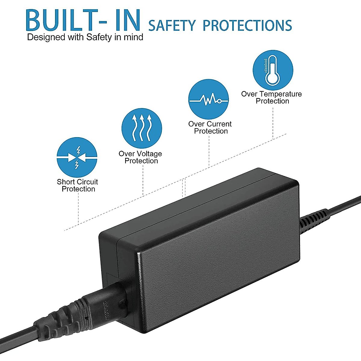 BestCH 19V AC Adapter Replacement for Acer DA220HQL UM.WD0SS.001 DA220HQL DA220SQL Android Media All in One Touchscreen Desktop PC LED LCD Monitor HANNSPREE 0225A2040 SN10E2 B SN10E2BBU3221 19VDC
