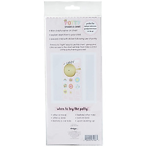 C.R. Gibson BTDK-24937 Super Princess Stickers and Hanging Door Knob Reward Chart Potty Training Tool for Girls, 3.5" W x 15.4" H, Multicolor, 36 Stickers