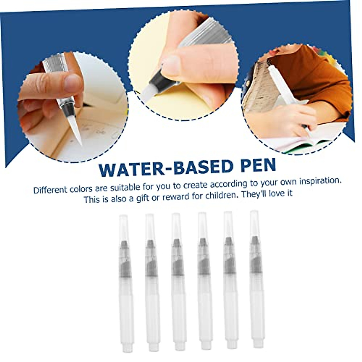 MAGICLULU 10pcs Travel Set Paint Brushes Set Bulk Pencils Refillable Brush Pen Water Brush Pen Water Coloring Brush Pen Flat Pen Writing Brush Watercolor Brush Water Soluble Suite