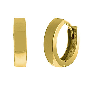 Galaxy Gold GG 14k Solid Gold Slim Huggie Earrings