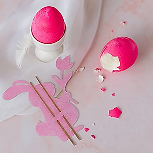 ABOOFAN 8pcs Easter Bunny Utensil Cutlery Holder Pouch Bags Rabbit Silverware Sleeve Fork Spoon Pocket Easter Table Decoration for Holiday Spring Easter Party Favor Pink