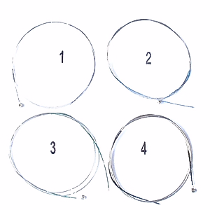 Generic Viola Strings Set 16“ 15.5” 15“ inch Solid Steel Core Nickel Alloy Wound for Student