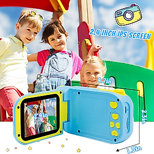 YTETCN Kids Camcorder - Kids Video Camera with 32 GB SD Card, 1080P HD Camera Digital Camcorder Toys for Kids Age 3-8, Birthday for 3 4 5 6 7 8 Years Old (Blue)