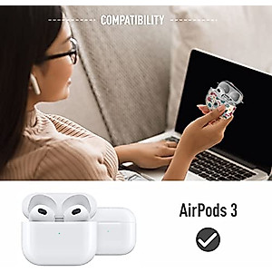 GuarzFun Leather Case for AirPods 3, Leather Airpod 3 Case for Women, Airpod 3 Leather Case with Secure Snap Closure Keychain (Pink)