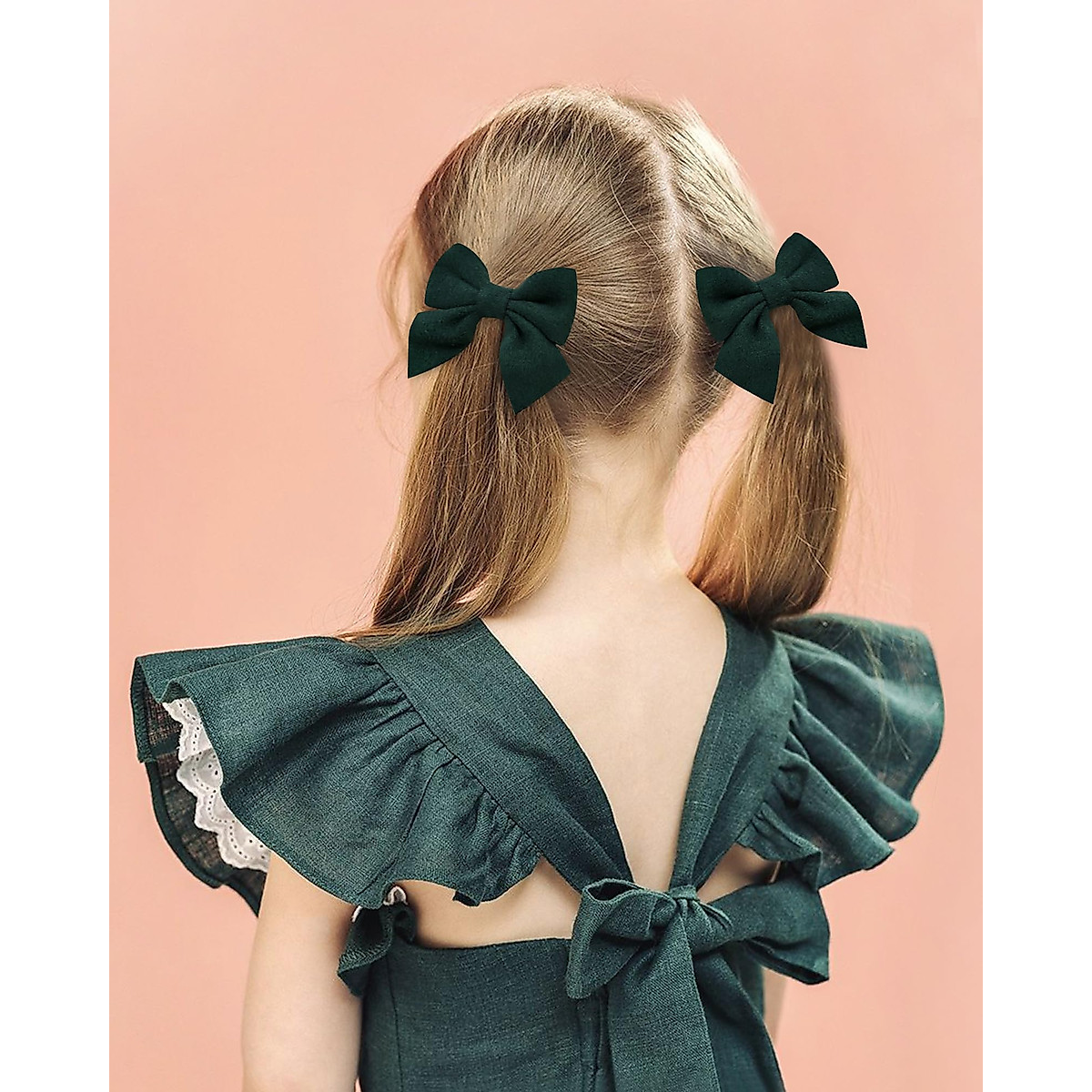 Jollybows 40PCS 2.8" Baby Girls Hair Bows Alligator Clips Woolen Hair Barrettes Hair Accessories for Little Girls Toddlers Teens Kids (1- Light Multi-colored)