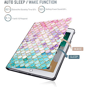 IPad Air 2 Case, IPad 6th Generation Cases 2018, IPad 5th Generation Case 2017, IPad 9.7 inch Case, IPad Air 1 Case Auto Wake/Sleep Adjustable Stand Shockproof Pink