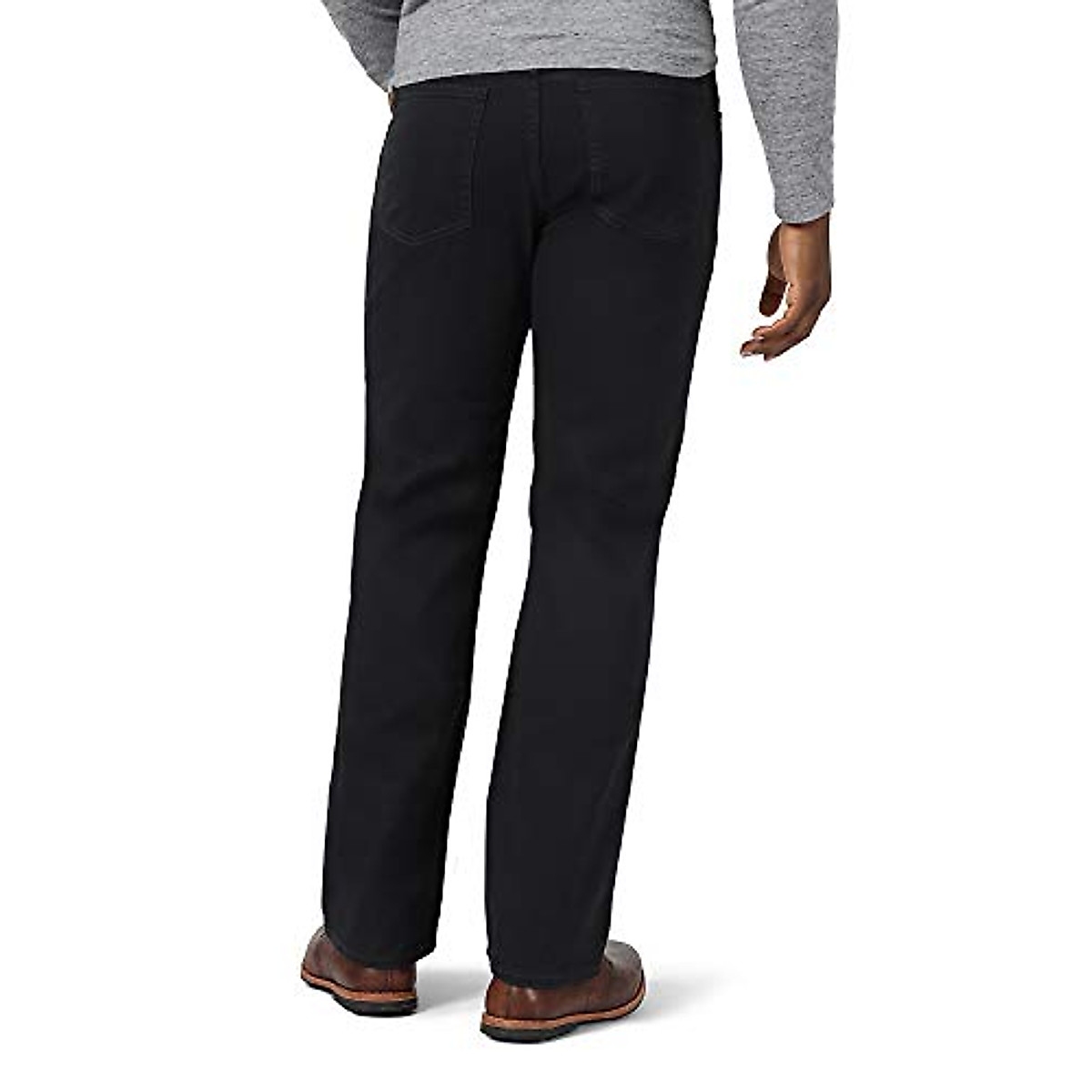 Wrangler Authentics Men's Straight Fit Twill Pant, Caviar, 34W x 30L