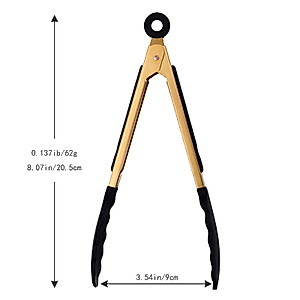 Mafier 4-Piece Kitchen Food Tongs 7" Mini Silicone Serving Tongs with Firm Sealed Non Stick Rubber Tips & Silicon Coated 18/8 Stainless Steel Handle and Smooth Locking