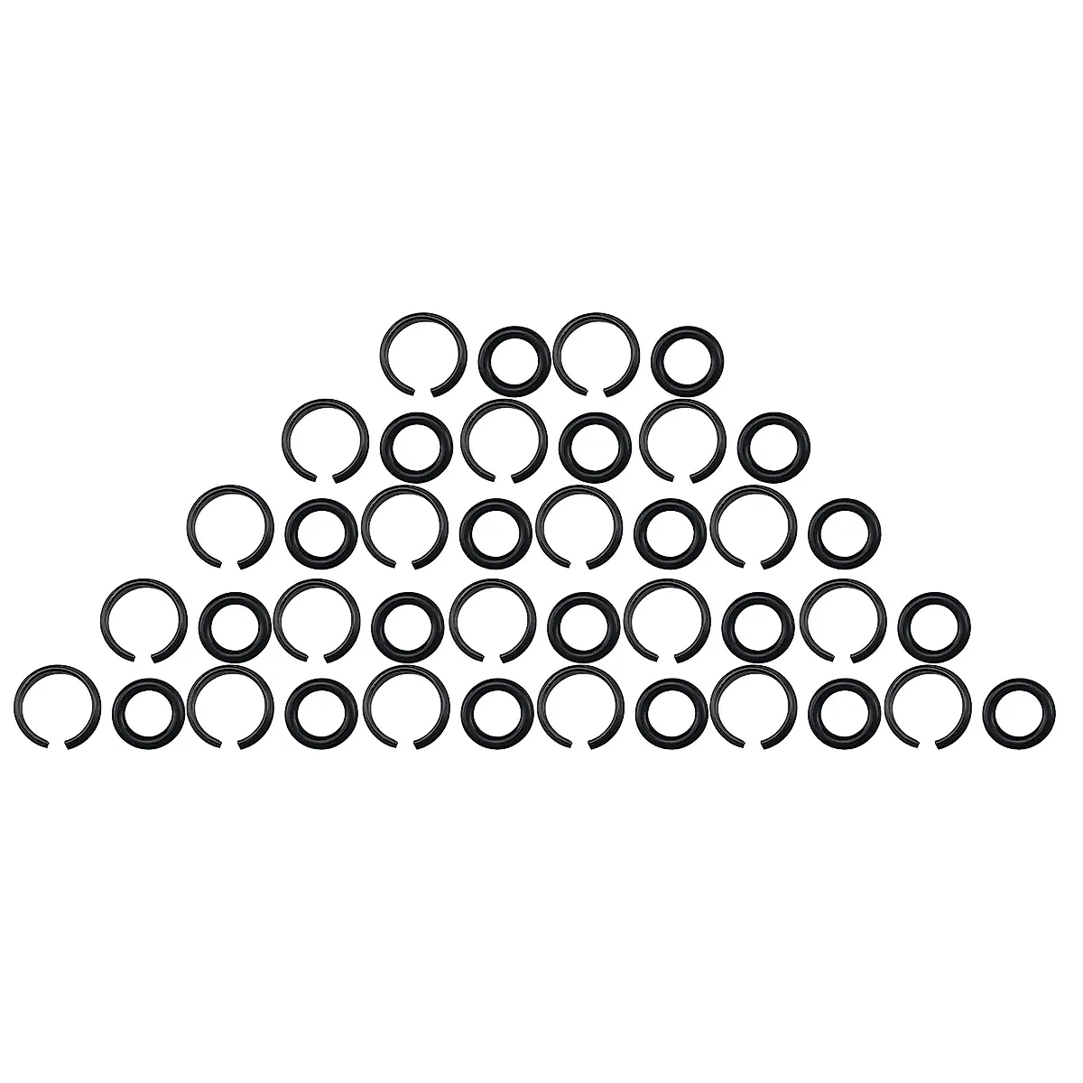 Generic 1/2"" Impact Wrench Socket Retainer Rings Clip with O-Ring,Fits Replacement Impact Wrench Tool Parts and Accessories,O-ring Square Drive Socket Retainer Ring （20 Sets/Pack）