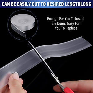 Treela Shower Door Bottom Seal 108 Inch Shower Door Seal Strip Silicone Shower Bottom Waterproof Door Sweep Replacement Seal for Home Bathroom Shower (Clear,T Style)