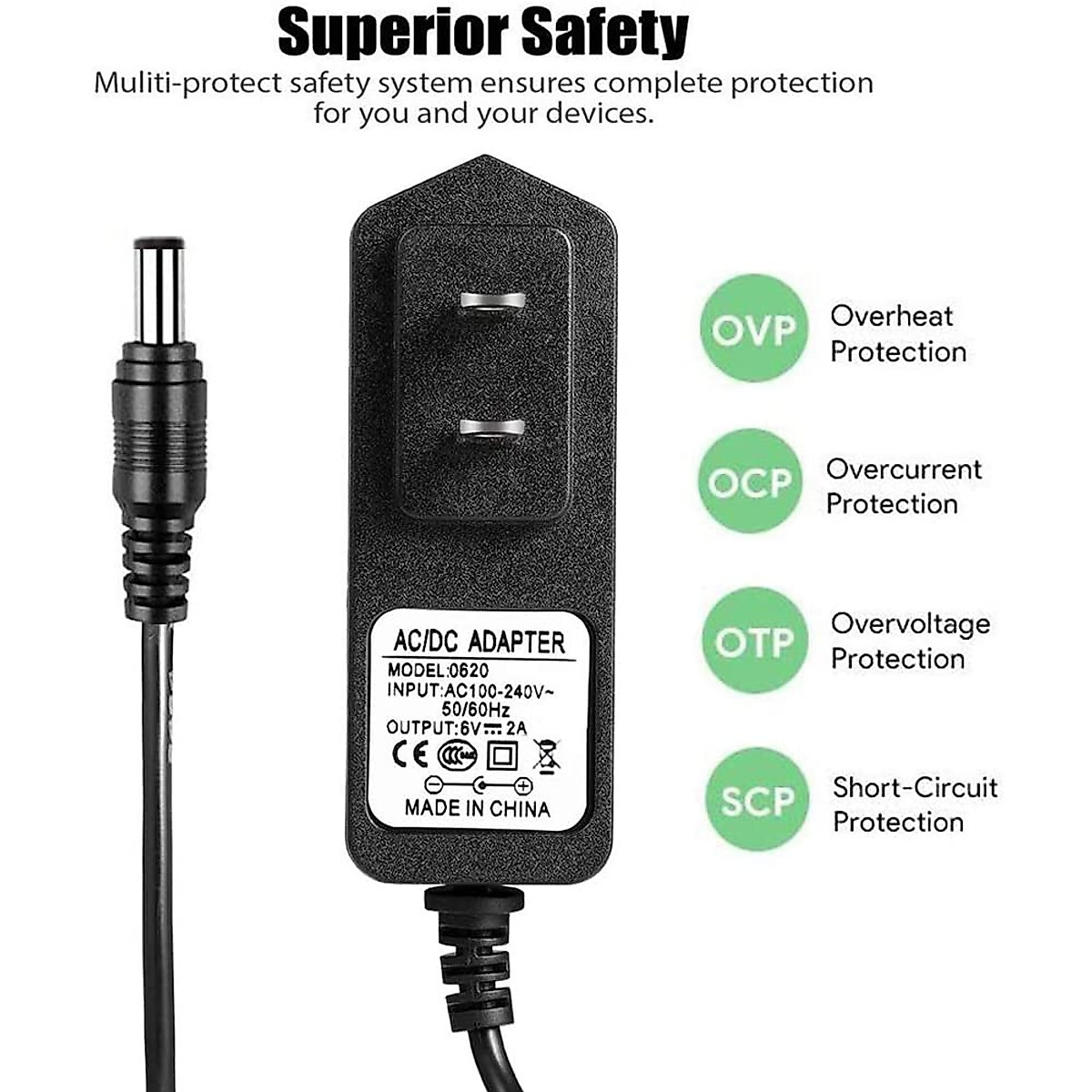 STRIVY 6V AC/DC Adapter for Fisher Price Cradle Swing,Butterfly Ocean Wonders,Rainforest Cradle Swing,Fisher Price M6156 M7590 V3667 V0099 P0097 TM R9951 J8518 J4205 K4227 K7924 Power Supply Cord