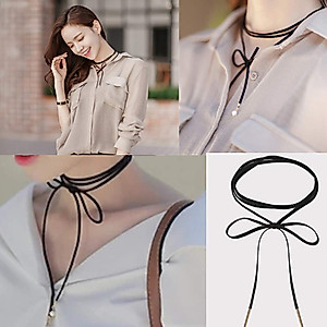 Choker Set 20 Pcs Adjustable Classic Black Choker Necklace Foot Set for Christmas Gift Velvet Metal Pendant Making Chains Vintage Lolita Styles for Women Girls