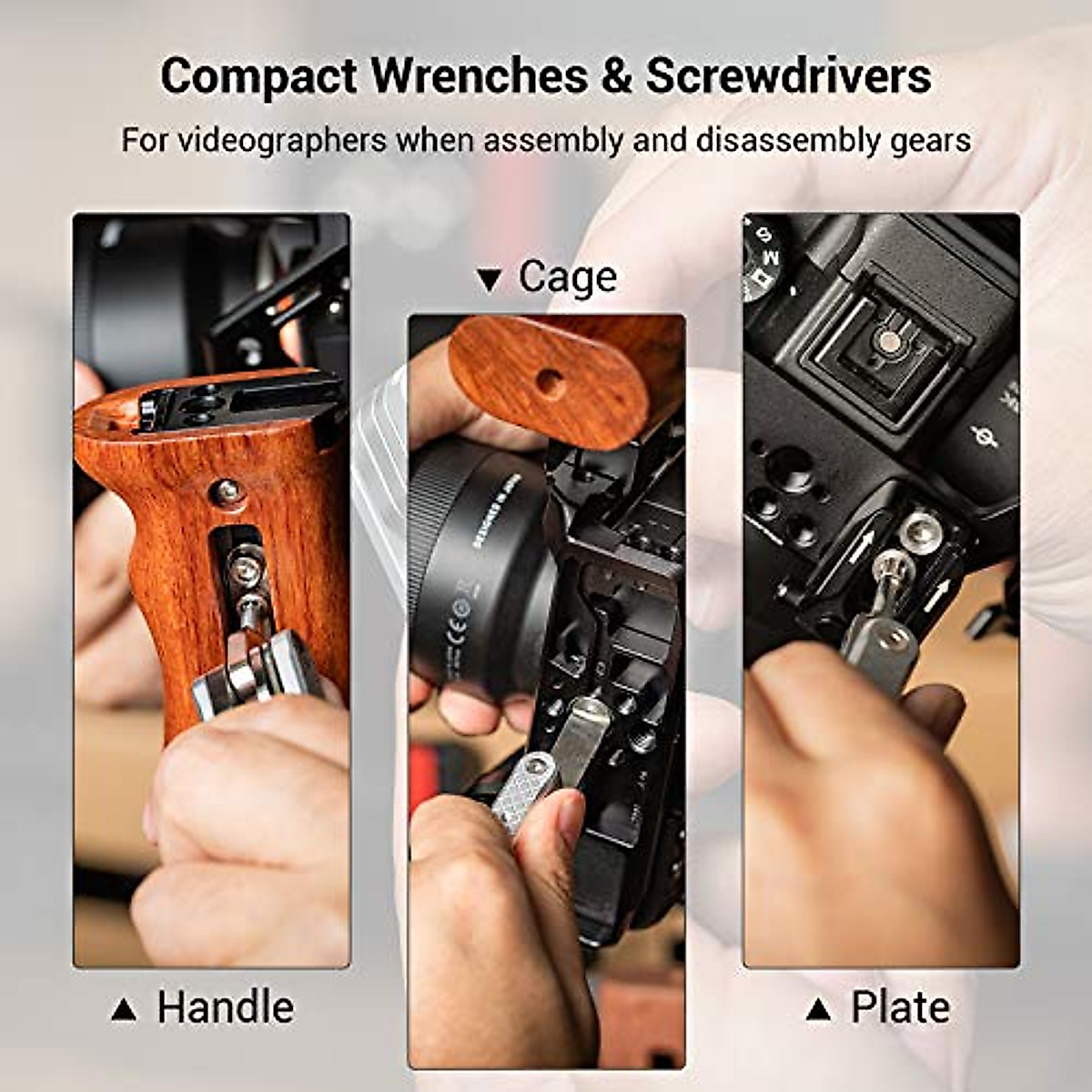 SmallRig Folding Tool Set with Screwdrivers and Wrenches, Pocket-sized Folding Multitool with 7 Functional Tools for Video Photographers AAK2213C