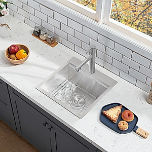 Black Farmhouse Sink, Stainless Steel Apron-Front Farm Sink, Single Bowl 33 Inch Farmhouse Kitchen Sink Workstation With Accessories