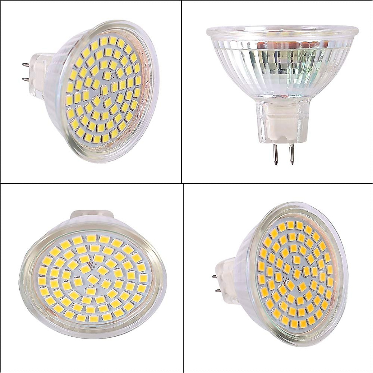 ukzboss MR16 120V 5W led spot Light Bulb GU5.3 Base 110V 130V led Light lamp Bulb 2800-3000K Warm White Soft White Equivalent to 50W Halogen Bulb for Landscape Flood Track Lighting (Warm White 6PCS)