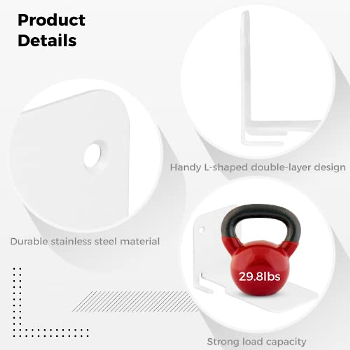 TIMCORR 4Pcs Invisible Floating Bookshelves: Wall-Mounted Floating Book Organizers, Heavy-Duty Metal Book Storage Holders, Multi-Purpose Wall Ledge Shelves for Bedroom, Living Room, Office